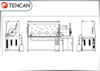 China Laboratory Inert Gas Glove Box with 1200*1000*930mm Chamber CE / ISO Approval for sale