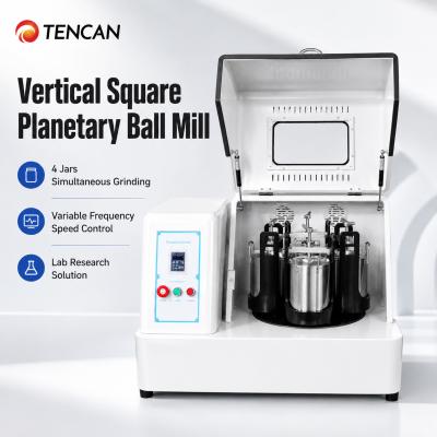 China 4L Vertical Planetary Ball Mill for 0.1μm Fine Grinding with Four-Position Efficiency for sale