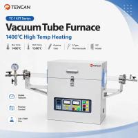China Lab Vacuum Electric Tubular Furnace Large High Temperature 1400C Single Zone Tube Furnace Price with Big High Purity Quartz Tube for sale
