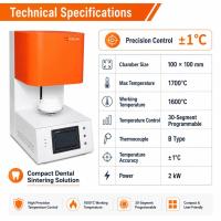 China TENCAN TC-BDF-1L 1700C Dental Lab Zirconia Porcelain Sintering Furnace 1C Accuracy MoSi2 Heating Elements for Tooth for sale