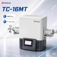 China TENCAN MoSi2 Heating 1600C Vacuum Tube Furnace TC-16MT B Type Thermocouple Split Lab Oven 30-Segment Programmable Advanced for sale