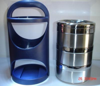 China double layer lunch box & keep warm food carrier & stainless steel hand pan for sale