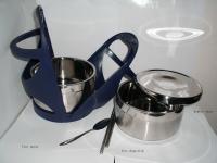 China double layer lunch box & keep warm food carrier & stainless steel hand pan for sale