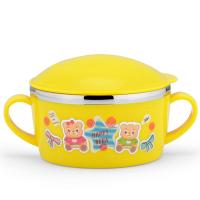 China 2016 new style stainless steel 201 and PP yellow color kitchenware for children for sale