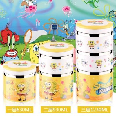 China 2016 nwe style several pattern  stainless steel round food container ,food carrier,lunch box,food lunch container for sale