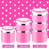 China colorful  stainless steel round food container ,0.7L to 2.1L food carrier,lunch box,14CMfood lunch container for sale
