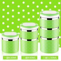 China colorful  stainless steel round food container ,0.7L to 2.1L food carrier,lunch box,14CMfood lunch container for sale