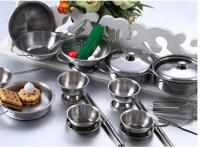 China Fascinating  stianless steel kitchenware set for kids & children's toys& stainless steel toy for sale