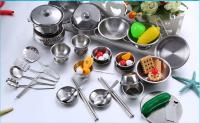 China Fascinating  stianless steel kitchenware set for kids & children's toys& stainless steel toy for sale