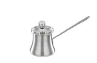 China Middle east type  stainless steel silver  milk cup with lid and stainless steel handle& coffee pot for sale