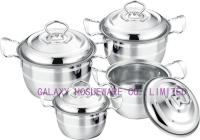 China 2016 hot sales 16/18/20/22 cookware set with color +flower &stainless steel pot &non-stick pot for sale