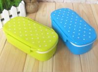China 470ml colorful lunch box & plastic lunch box & green/blue/ pink color  food carrier for sale