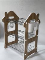 China 17pcs  3 layers  dish rack ,bowl drainer ,  Drain water ,with House shape ,stainless steel +pp ,16pcs to 22pcs dish for sale