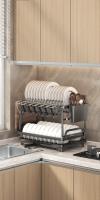 China Iron Dish Rack for Kitchen Room Space Kitchen Classification Folding Rack for sale