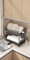 China Kitchen Dish Rack Easy To Assemble Folding Rack for Organizational Needs for sale