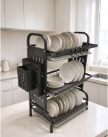 China Folding Dish Rack Single Tier Kitchen Storage Holder Floor Type 15 Days Sample for sale
