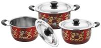 China 2019 hot selling 6pcs stainless steel cookware set & red color ,blue color 3pcs non-stick cooking pot for sale