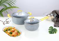 China 2019 hot sales 2pcs non-stick cookware set & stainless steel pot & ECO-Friendly cookware set with red ,brown color for sale