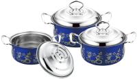China 6 pcs kitchen cookware set &cookwere set stainless steel &  16/18/20cm colorful induction cookware set for sale