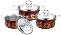 China 6 pcs kitchen cookware set &cookwere set stainless steel &  16/18/20cm colorful induction cookware set for sale