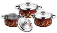 China 6 pcs kitchen cookware set &cookwere set stainless steel &  16/18/20cm colorful induction cookware set for sale