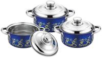 China 6 pcs kitchen cookware set &cookwere set stainless steel &  16/18/20cm colorful induction cookware set for sale