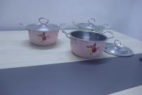 China 2020 hot sales 16/18/20/22 6pcs stainless steel  with color & flowers  &  cookware sets kitchenwares & 6pcs dish set for sale