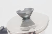 China 1.3L Cooking tools stainless steel grease container round shape grease keeper with handle for sale
