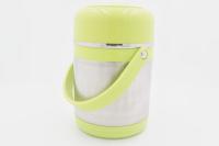 China 1.5L Hot sale plastic insulated thermos stailess steel easy takeaway food container with big handle for sale