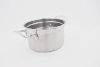 China 4pcs Casserole set silver cooking pot cheap price stainless steel hot steamer wiht lid for sale