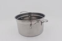 China 4pcs Pot and pans induction stainless steel stock pot with steel lid pasta cooking pot for sale
