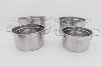 China 4pcs Only business pasta cooking pot stainless steel milk pot for sale