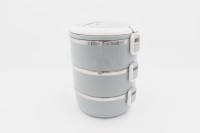 China 1.4L 2 Layers cheap safe collapsible children lunch box portable stainless steel plastic kids tiffin for sale