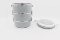 China 2 Layers Detachable stainless steel plastic kids tiffin leakproof sealed lunch box for sale