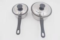 China 3pcs SKU cookware stainless steel saucepan with single handle european milk boiling pot for sale