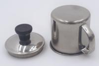 China 9cm Promotional cup stainless steel drinking coffee mug for gift metal cup with bakelite topper for sale