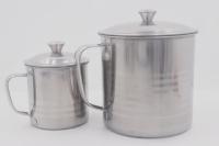 China 15cm Dinner party beverage water mug stainless steel single beer cup with Lid for sale