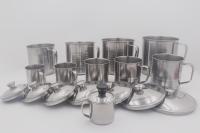 China 7cm Portable mugs tea water milk coffee cup without lid stainless steel travel mugs with handle for sale