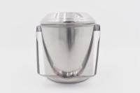 China 1.5L Cooking tool outdoor picnic food storage pot with lid silver easy carry food box with handle for sale