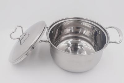 China 16,18cm Camping pot non-stick hot pot round steel restaurants soup pot for sale