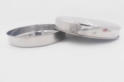 China 28 32 36cm Serving tray three different sizes steel pizza trays round cake shallow baking pan for sale