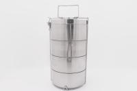 China 16cm 2 /3/4/5 Layers stackable indian food tiffin carrier stainless steel tin metal lunch box for sale