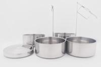 China 18cm Take away stainless steel food container 2 /3/4/5 Layers lunch box with handle for sale