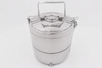 China 26cm 2/3/4/5-Tier Best selling food basket mirror polishing stainless steel tiffin box carrier stackable bento lunch box for sale