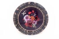 China 30cm Factory direct hotel black Vietnamese restaurant bone dish metal steel dinner plates for sale