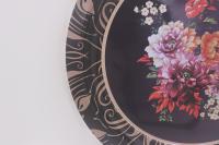 China 30cm Factory direct hotel black Vietnamese restaurant bone dish metal steel dinner plates for sale