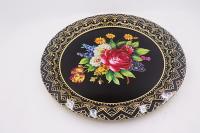 China 33cm  China dinnerware sets fancy chromatic round shape bone dishes dinner plate for wedding for sale