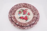 China 70cm High quality tray dinner plate bagasse cheese dishes dinner round dish flat plate sets for sale for sale