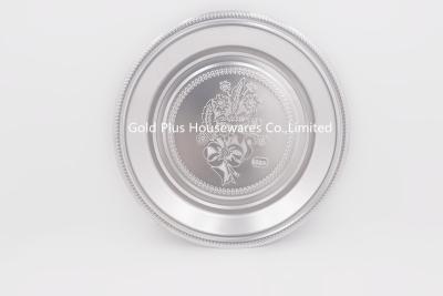 China 30cm Factory supply cheap price round tray high quality stainless steel food serving tray for sale