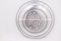 China 32cm Eco friendly muslim style metal polish round food tray stainless steel dinner plate dishes for sale